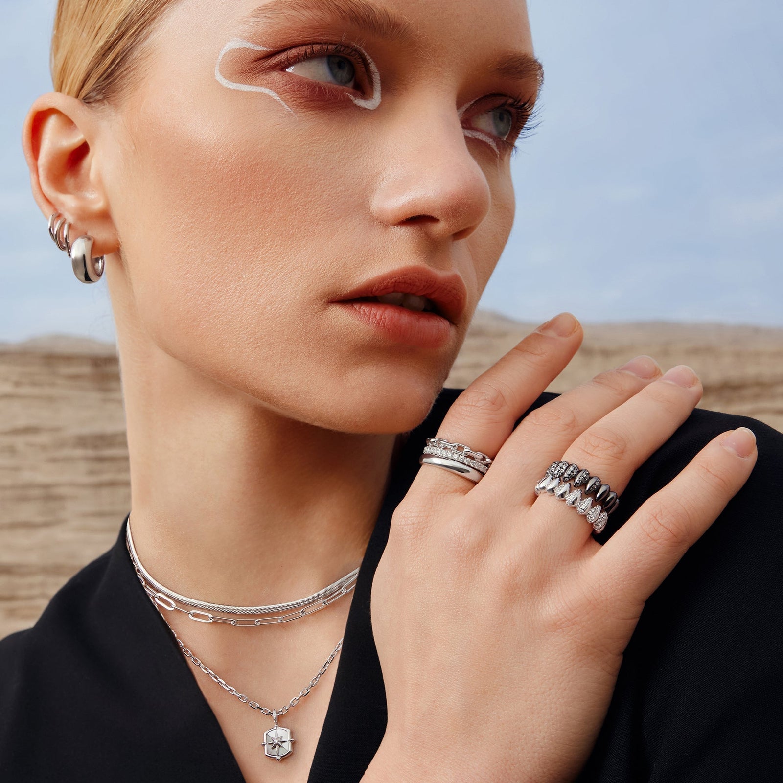 Ania Haie Silver Paper Clip Chain Necklace - Burrows Jewellers